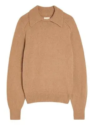 Khaite Jackson Wool And Cashmere-blend Jumper - Camel