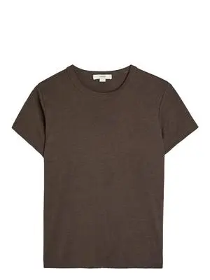 Vince Shrunken 90s Cotton And Modal-blend T-shirt - Dark Grey