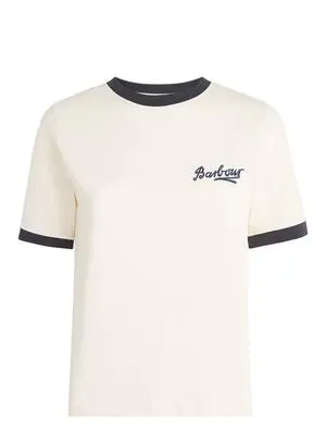 Barbour Madeline Embroidered Cotton T-shirt - Ivory
