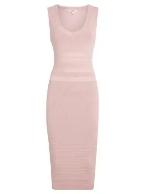 L'Agence Taren Knitted Midi Dress - Pink