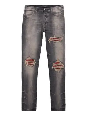 Amiri Ripped Skinny Jeans - Grey