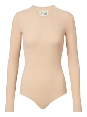 MAISON MARGIELA Long-sleeve Jersey Bodysuit - Beige