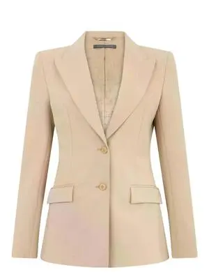 Alberta Ferretti Single-breasted Peak-lapel Blazer - Neutrals