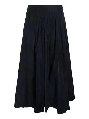 Max Mara Midi Pleated Flared Skirt - Blue