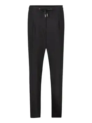 BETTY & CO Drawstring-waistband Tapered Trousers - Black