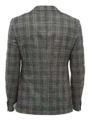 Corneliani Check-pattern Single-breasted Blazer - Grey