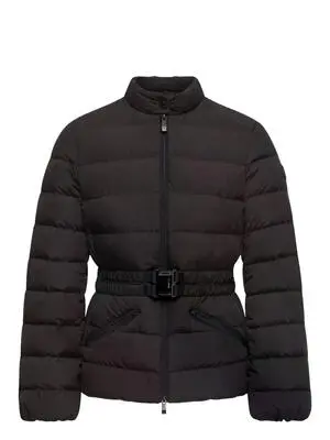 Moncler Quilted Belted Jacket - Black