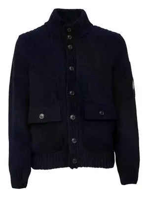 C.P. COMPANY C.P. Company Lens Detail Button-Up Cardigan Blue