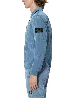 Stone Island Logo-patch Zip-up Jacket - Blue