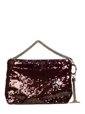 JIMMY CHOO Callie Sequin Embellished Tote Bag - Red