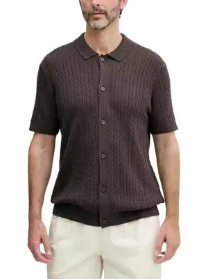 JOOP! Tristao Knitted Shirt - Brown