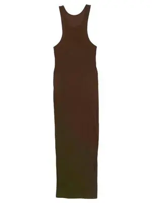 ENTIRE STUDIOS Midi Muscle Tank Dress - Brown
