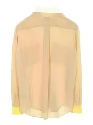Burberry Silk Logo Print Shirt - Neutrals