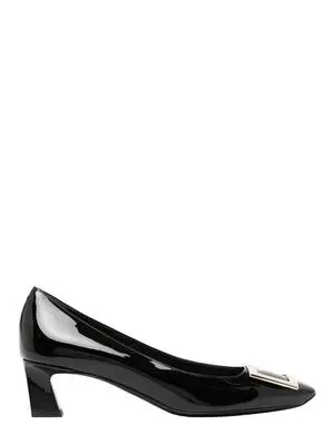 ROGER VIVIER Roger Vivier Trompette Patent Leather Pumps With Buckle Detail Black