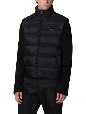 Prada Re-nylon Padded Gilet - Black