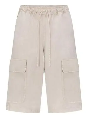 SKIMS Nylon Woven Cargo Shorts - Stone