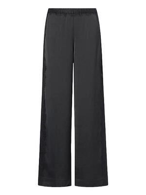 Vince Lace Trim Satin Trousers - Black