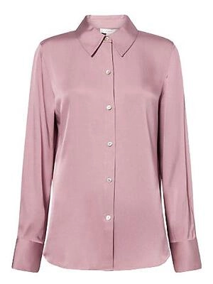 Vince Slim Fit Silk-blend Shirt - Dusty Peony