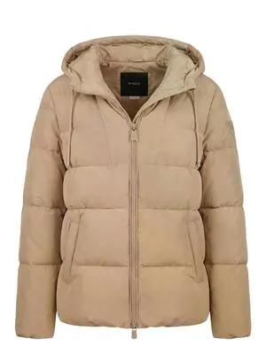 Pinko Quilted Hooded Jacket - Neutrals