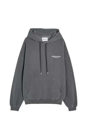 MKI MIYUKI ZOKU Logo-print Cotton Jersey Hoodie - Grey