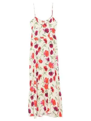Diane Von Furstenberg Floral Print Maxi Dress - Neutrals