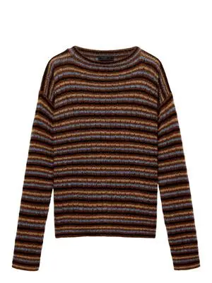 Prada Shetland Wool Boat Neck Sweater - Rust