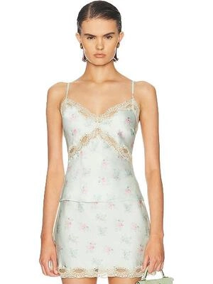 LoveShackFancy Lamora Top - Eucalyptus