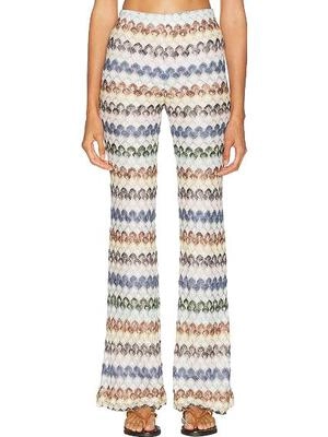 Missoni Metallic Knit Flare Pants - Multi Light
