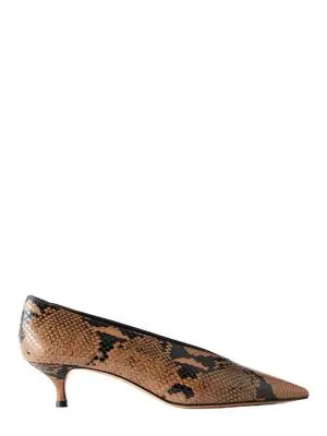Le Monde Beryl Babouche" 40 Snake-effect Leather Pumps - Animal Print