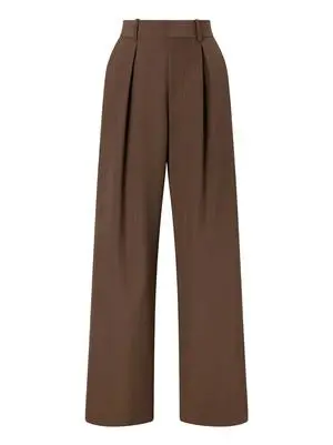 MAISON MARGIELA Pleated Wide-leg Trousers - Brown