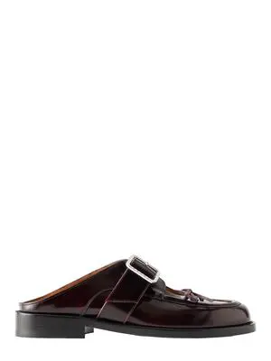 Marni Leather Sabot Slip-ons - Red