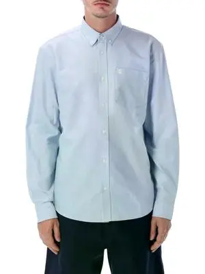 Carhartt Work In Progress Logo-embroidered Button-down Shirt - Blue