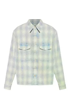 ALLSAINTS Santos Checked Shirt - Blue