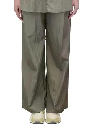 Max Mara Crinkled Wide-leg Trousers - Green