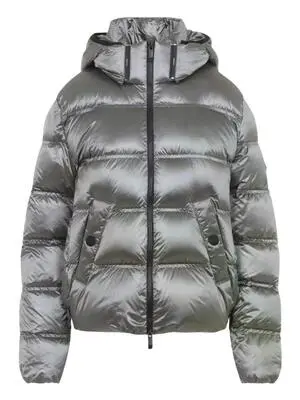 Moncler Quilted Hooded Jacket - Grey