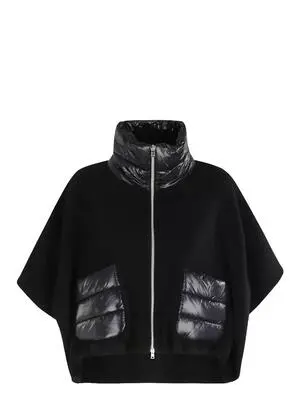 Herno Padded-panel High-neck Coat - Black