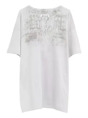 MAISON MARGIELA Maison Margiela Logo-Print Drop-Shoulder T-Shirt