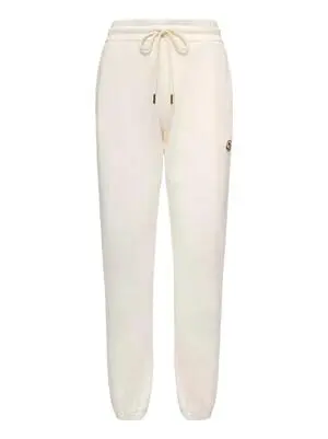 Moncler Drawstring Waist Logo Patch Track Pants - Neutrals