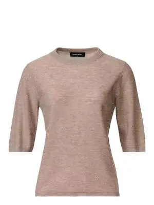 Fabiana Filippi Sequin-embellished Short-sleeve Sweater - Neutrals