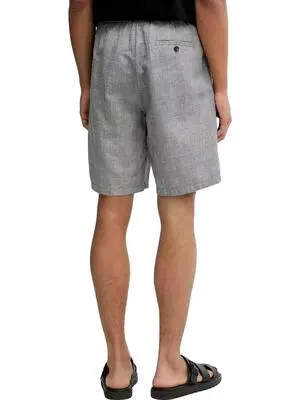 BENETTON Pleated Bermuda Shorts With Elasticated Waistband - Grey