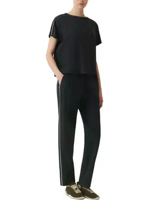 Fabiana Filippi Stripe Detail T-shirt - Blue