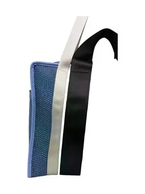 BENETTON Contrast Strap Tote Bag - Blue