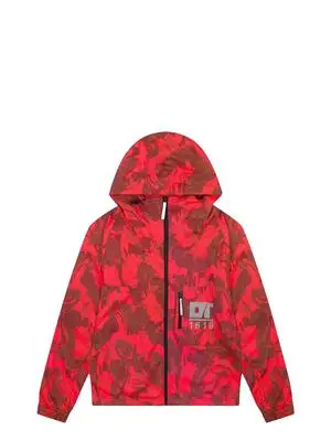 DENIM TEARS All-over Print Hooded Jacket - Red