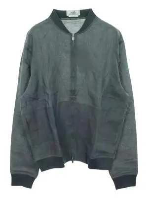 Hermès Zip-up Linen Sweater - Green