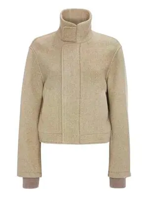 Victoria Beckham High-neck Bomber Jacket - Neutrals