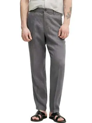 BENETTON Pressed Crease Straight-leg Trousers - Grey