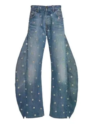 A.W.A.K.E. Mode Studded Side-insert Jeans - Blue