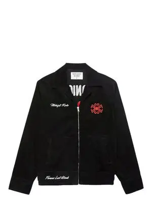 MIDNIGHT RODEO Corduroy Embroidered Jacket - Black