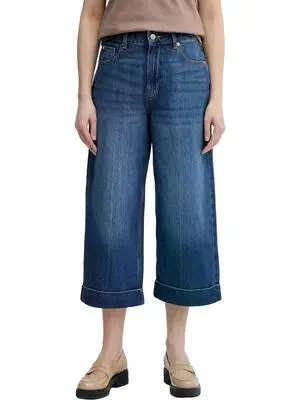 BENETTON Faded Turn-up Jeans - Blue