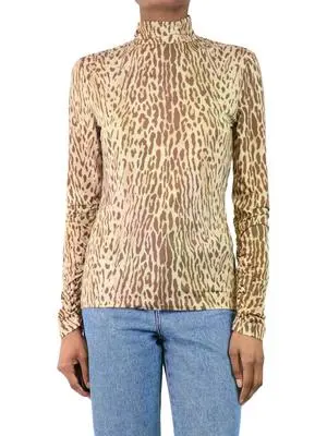 ZIMMERMANN ZIMMERMANN High-Neck Leopard Print Top